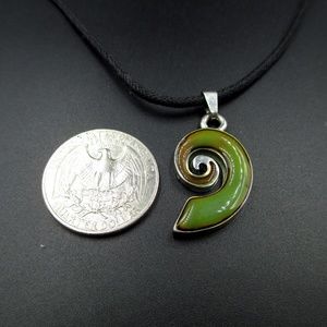 Jewelry | Vintage 18 Inch Green Shell Style Pendant Necklace | Poshmark